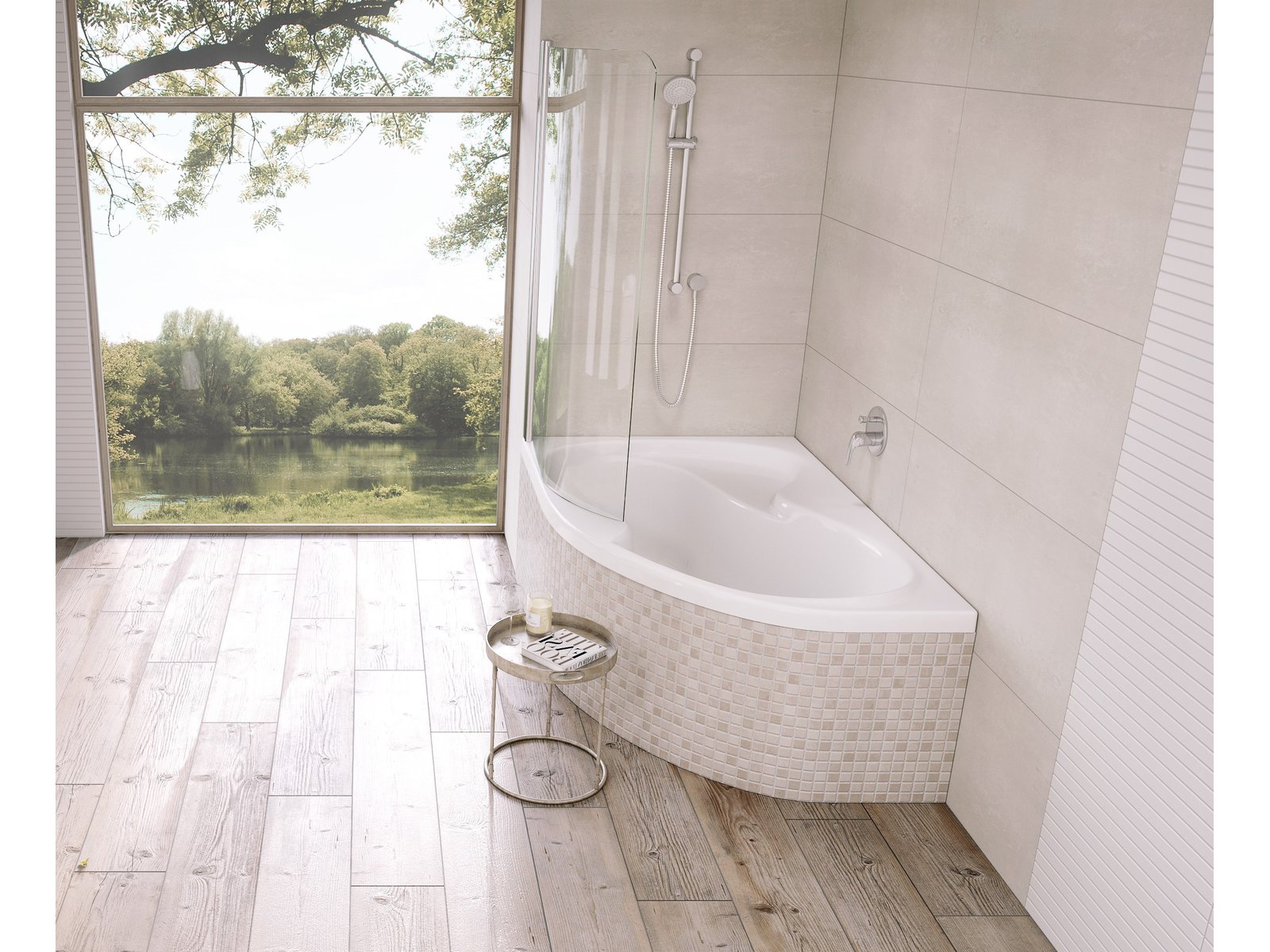 Ravak Rosa II rohová vana 170x105 cm Levostranná bílá C221000000 ...