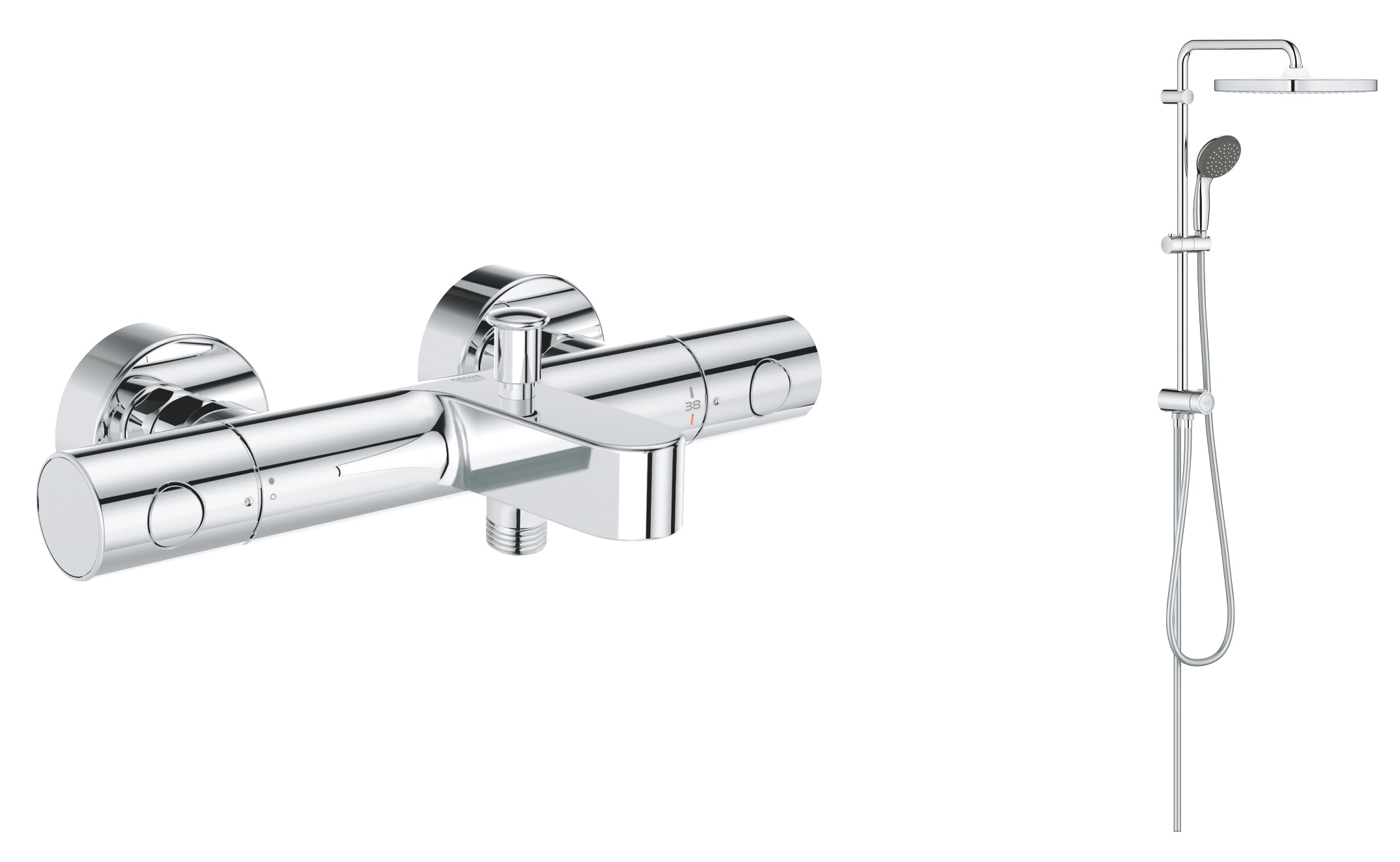 Set vanová baterie Grohe Grohtherm 800 Cosmopolitan 34766000, sprchová ...
