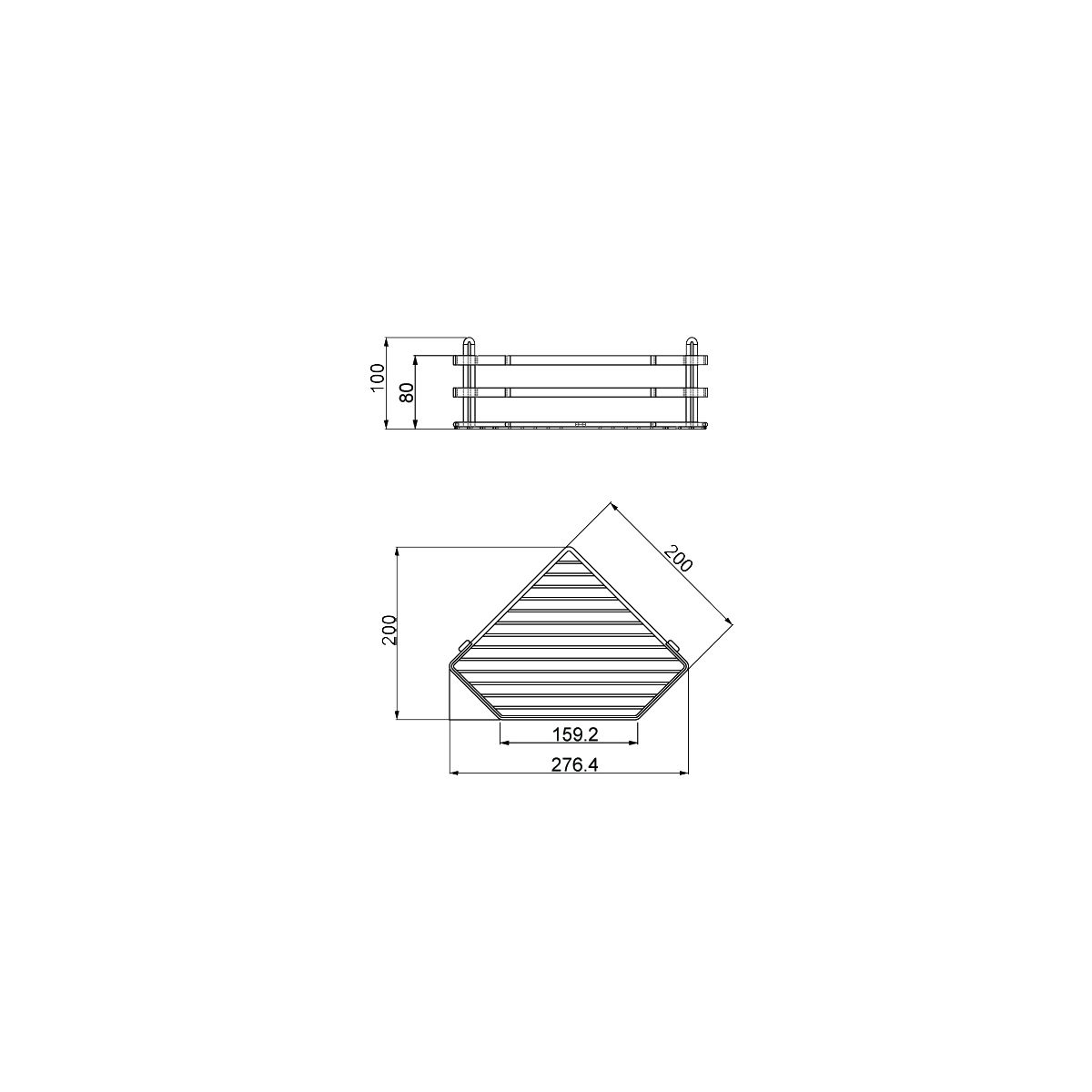 Hyggli Inox polička do sprchy 27 cm ocel 50-113 • Absulo.cz