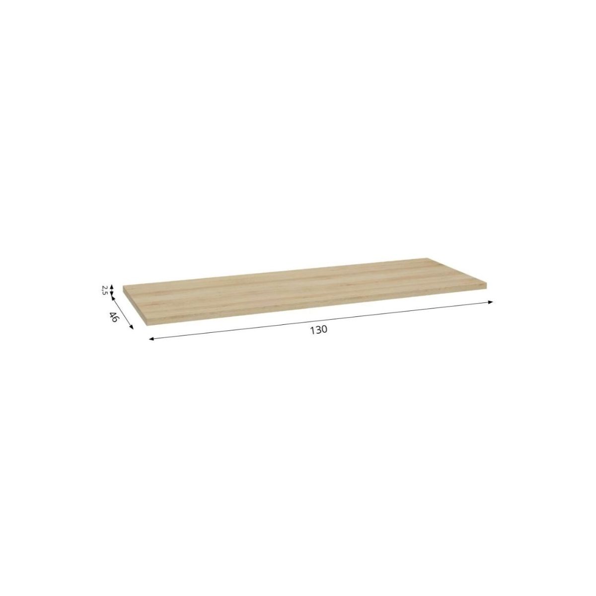 Defra Uni deska na skříňku 130x46 cm buk 125-F-13004 • Absulo.cz