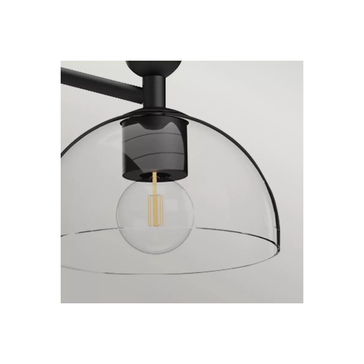Elstead Lighting Jude stropní světlo 3x60 W černá ALM-JUDE3-MB-CL ...